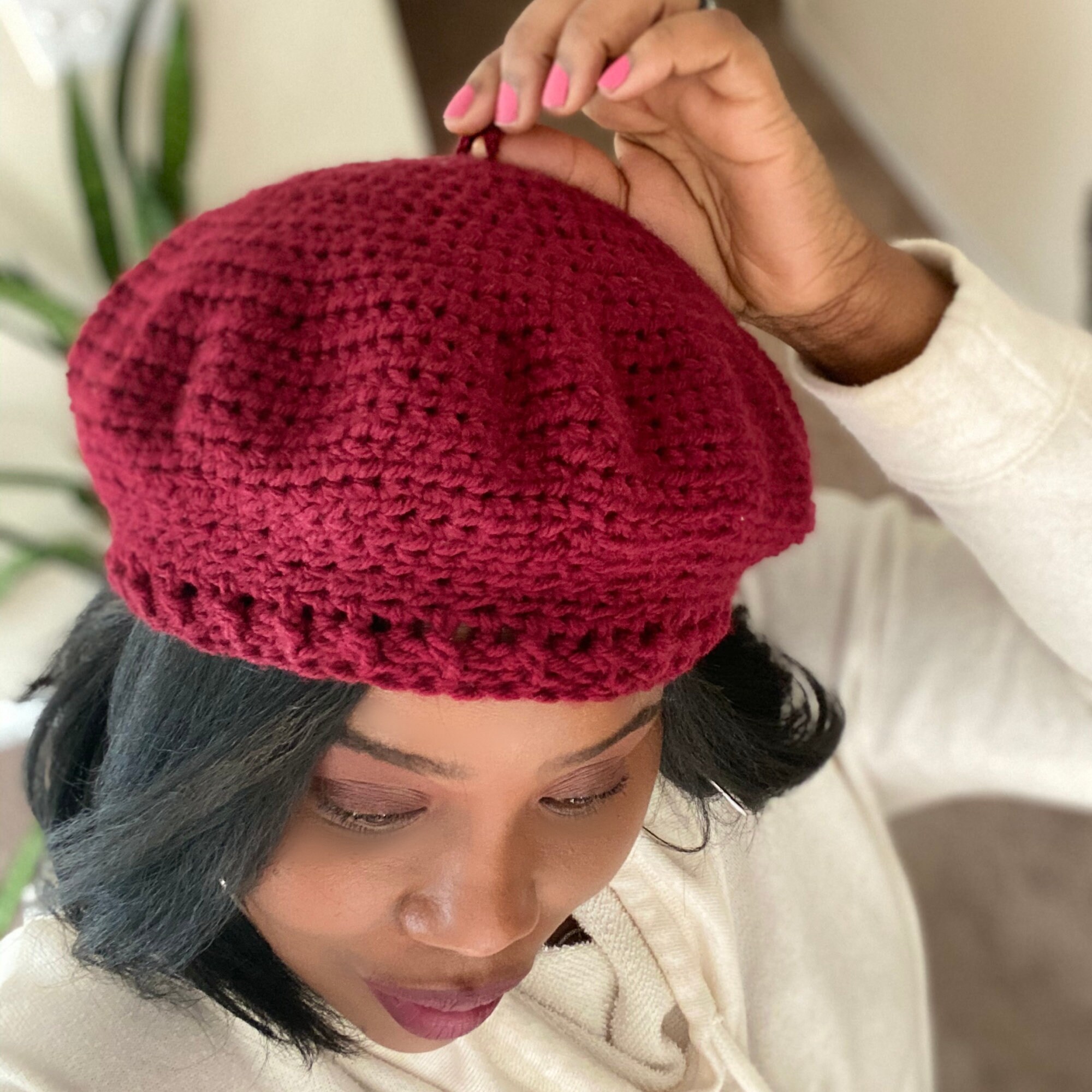 Crochet Beret/easy Crochet Beret/crochet Tam/crochet Tam, Tam/ooh Lala ...