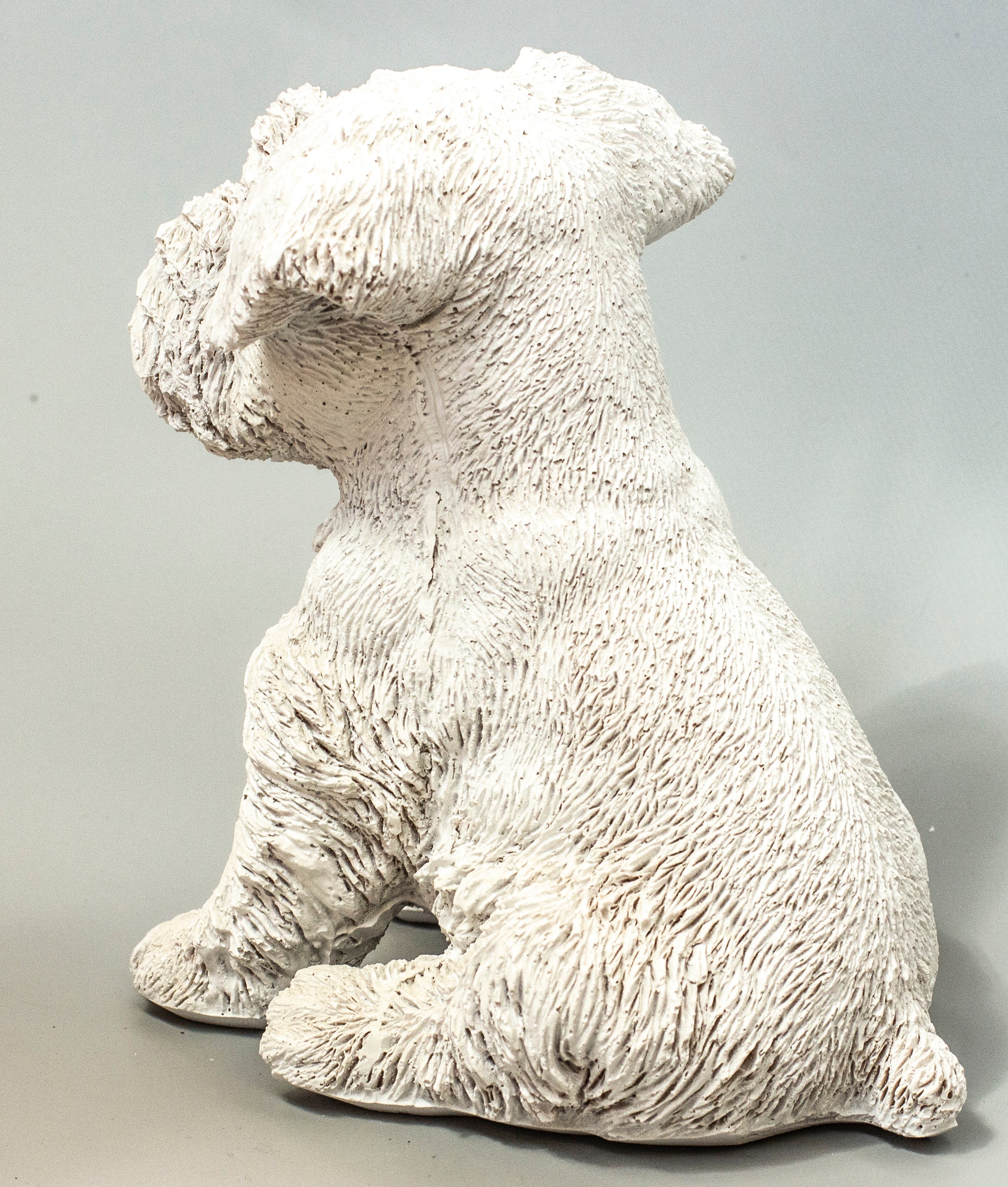 Schnauzer Statue Unpainted *sitting Dog Memorial Ready to Paint *garden ...