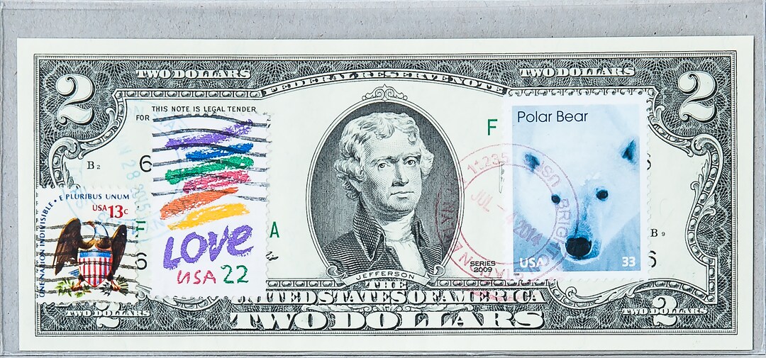 Two Dollar Stamps *2 Dollar Bill Currency *paper Money US Collectible ...