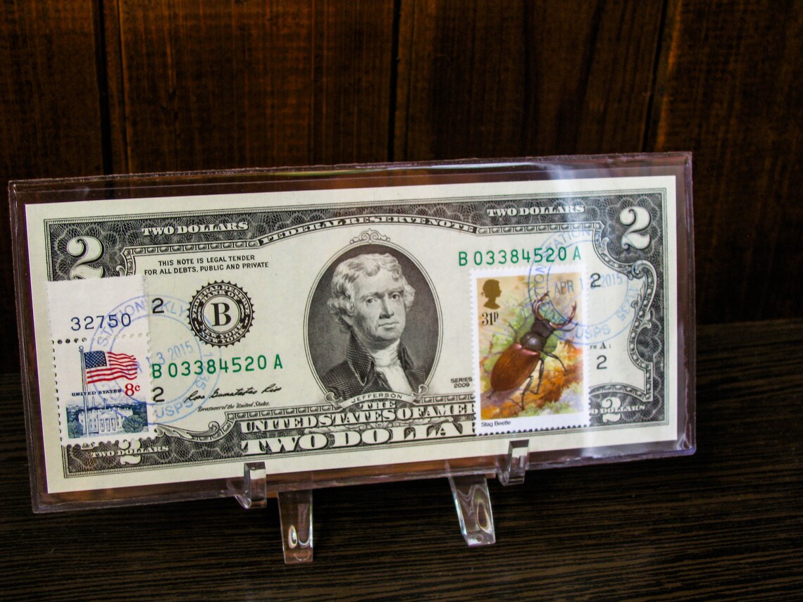 Two Dollar Bill banknote Unc US Dollar Currency paper Money | Etsy