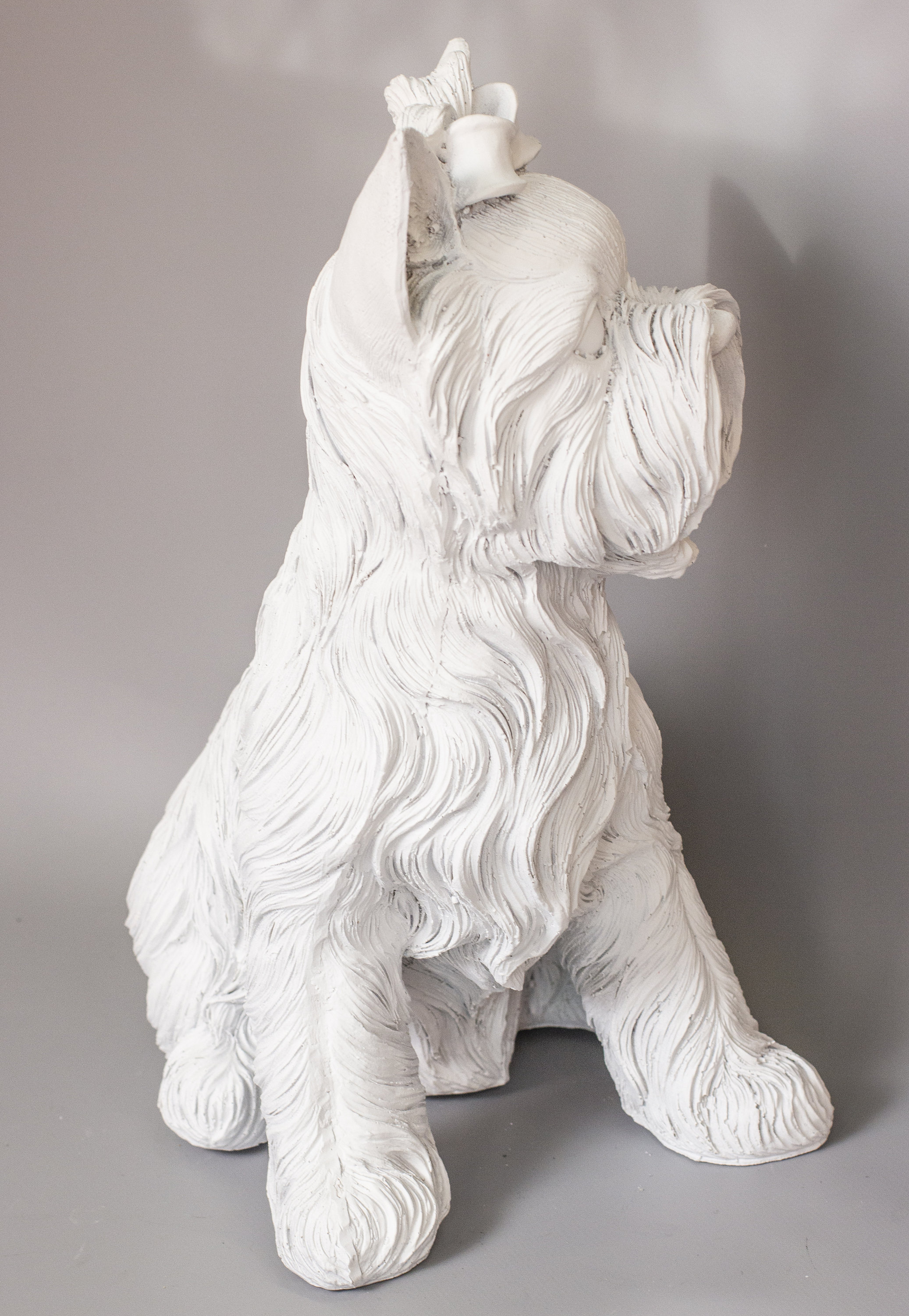 Yorkie Urn for Ashes Unpainted *yorkshire Terrier Memorial Statue Ready ...