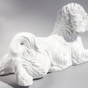 Maltese Urn Unpainted *dog Memorial Ready to Paint *bolonka Cremation ...