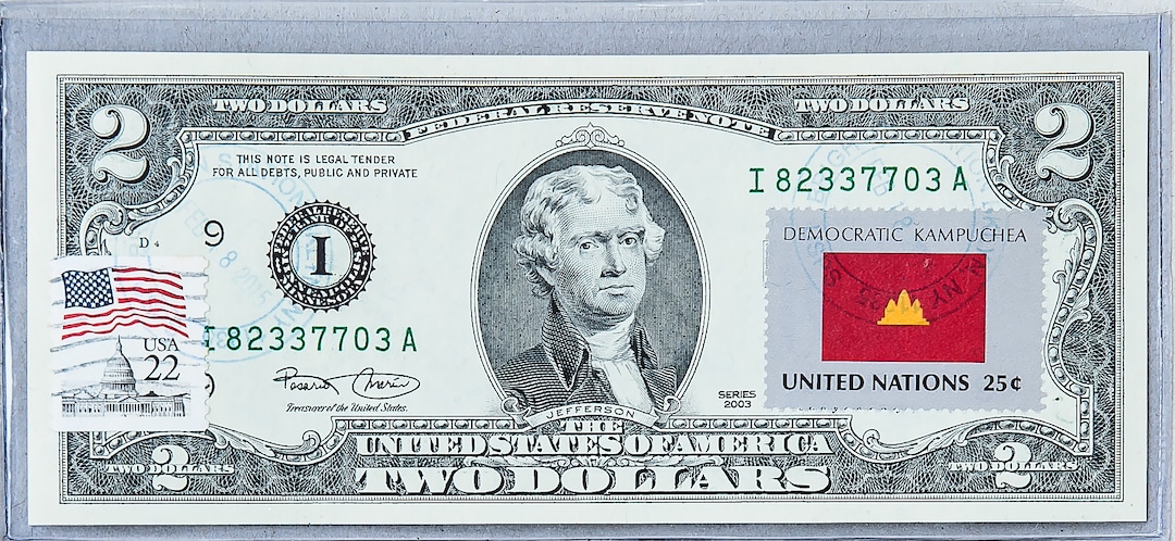 Two Dollar Stamps *US 2 Dollar Bill *paper Money Currency *federal ...