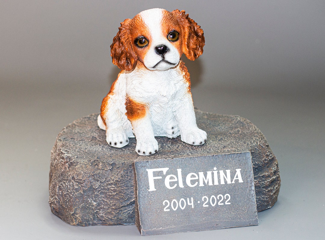 Cocker Spaniel Urn *dog Memorial Headstone *cremation Statue Pet Ashes ...