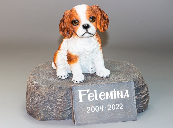 Cocker Spaniel Urn dog Memorial Headstone cremation Statue - Etsy