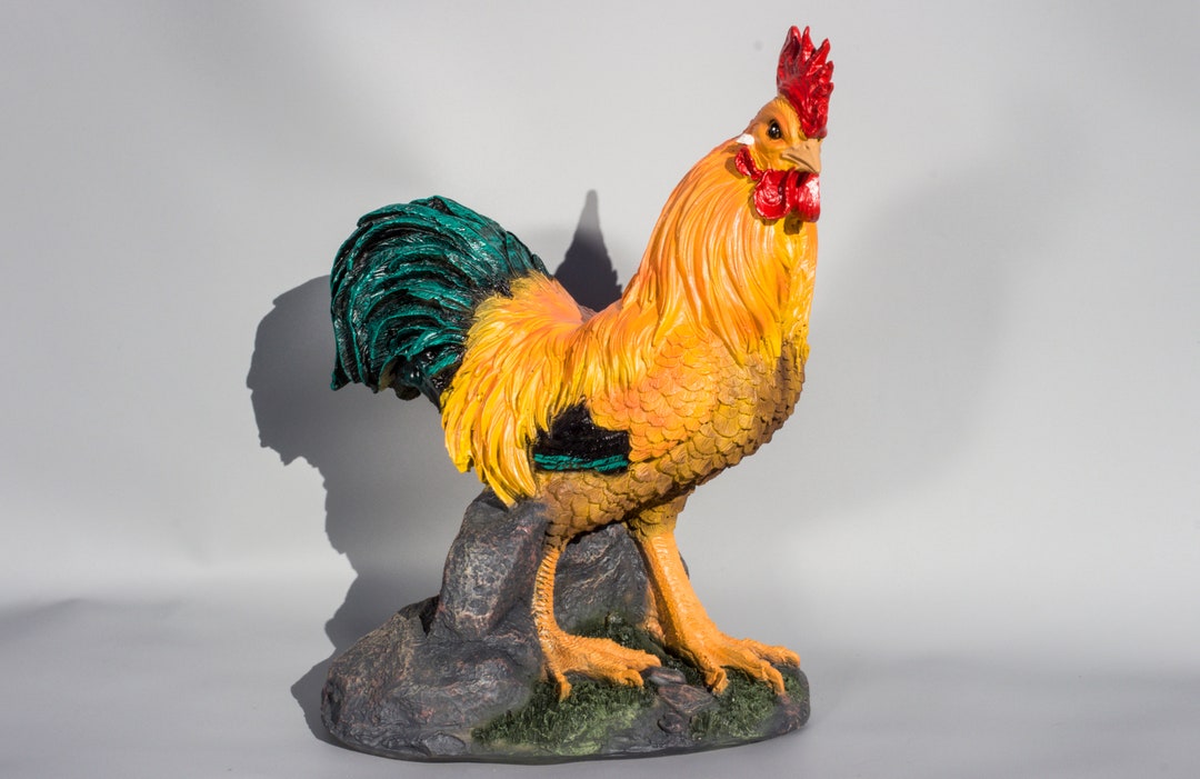 Rooster Memorial Sculpture *chicken Statue Garden *farm Animal Decor ...