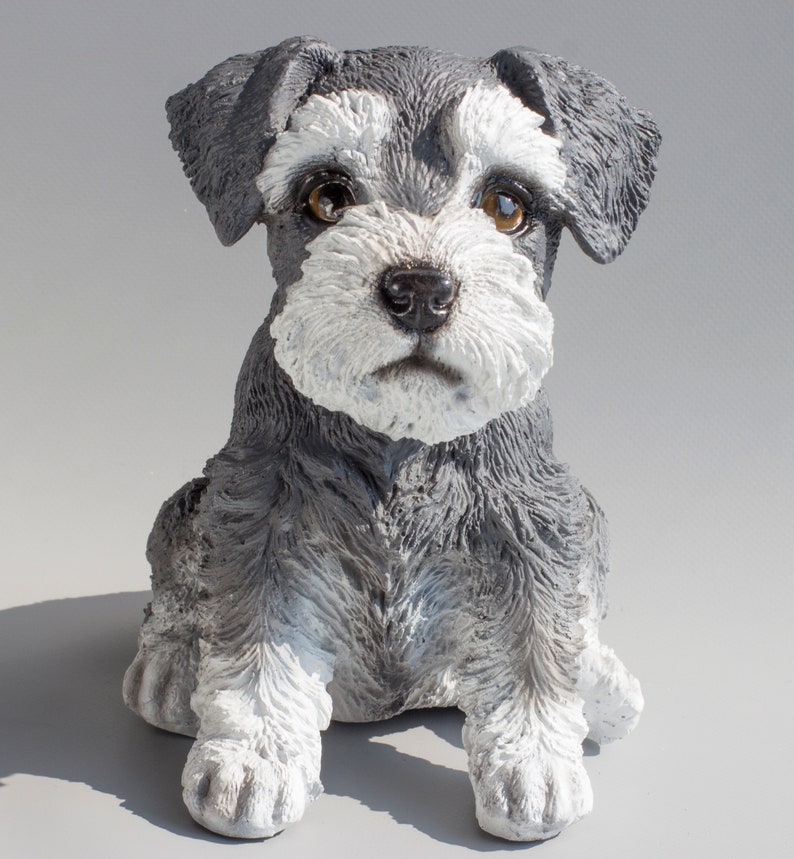 Schnauzer Memorial Statue *terrier Dog Figurine *pet Sculpture Home ...