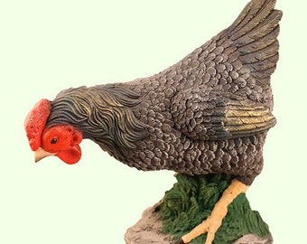 Hen Garden Decor Chicken Statue Large Sculpture Bird | Etsy