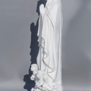 Our Lady Statue *virgin Mary Figurine *christian Sculpture White ...