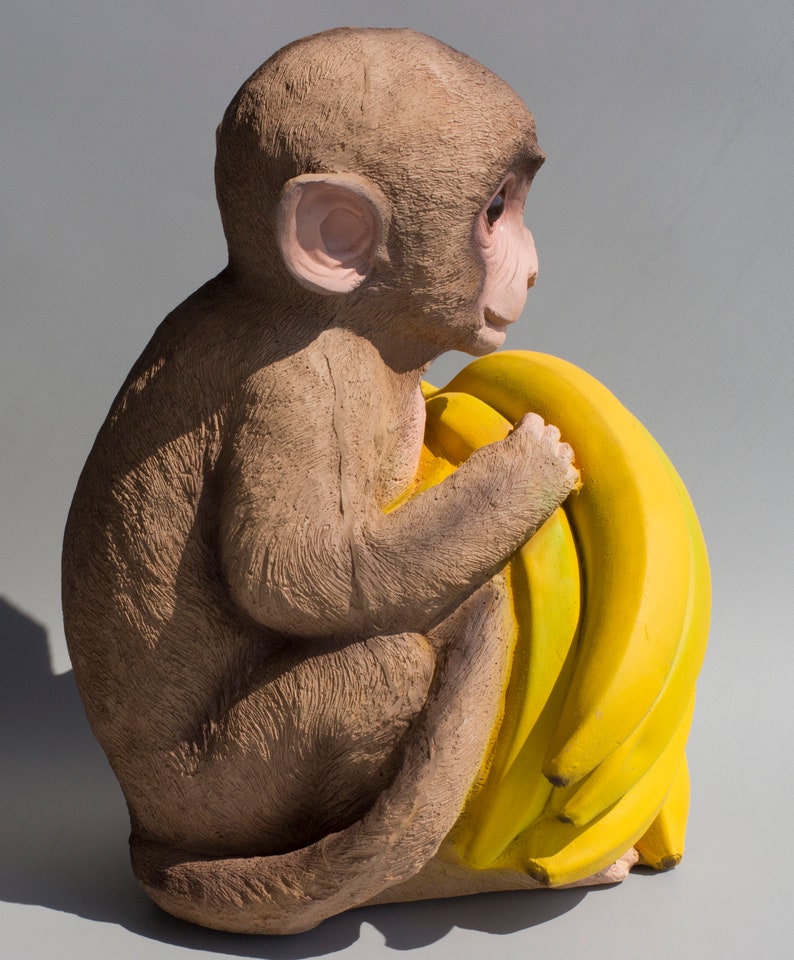 Monkey Statue chimpanzee Figurines wildlife Garden Sculpture | Etsy