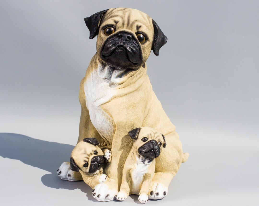 Piggy Bank Large *coin Bank Adult *pug Dog Sculpture *money Box ...