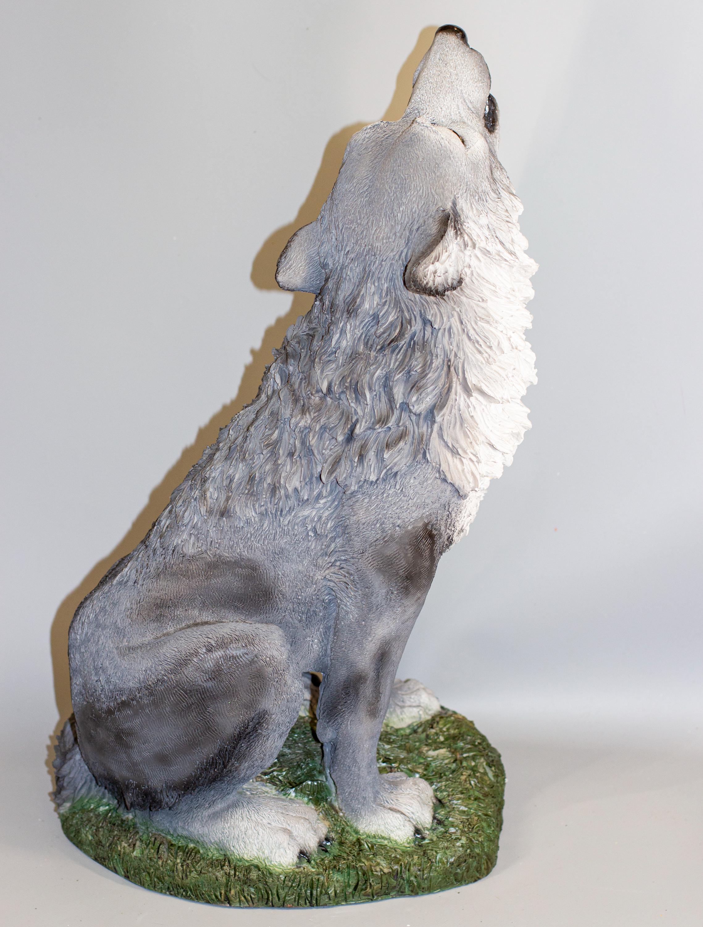 Wolf Urn Adult Man *large Memorial Human Ashes *cremation Statue ...