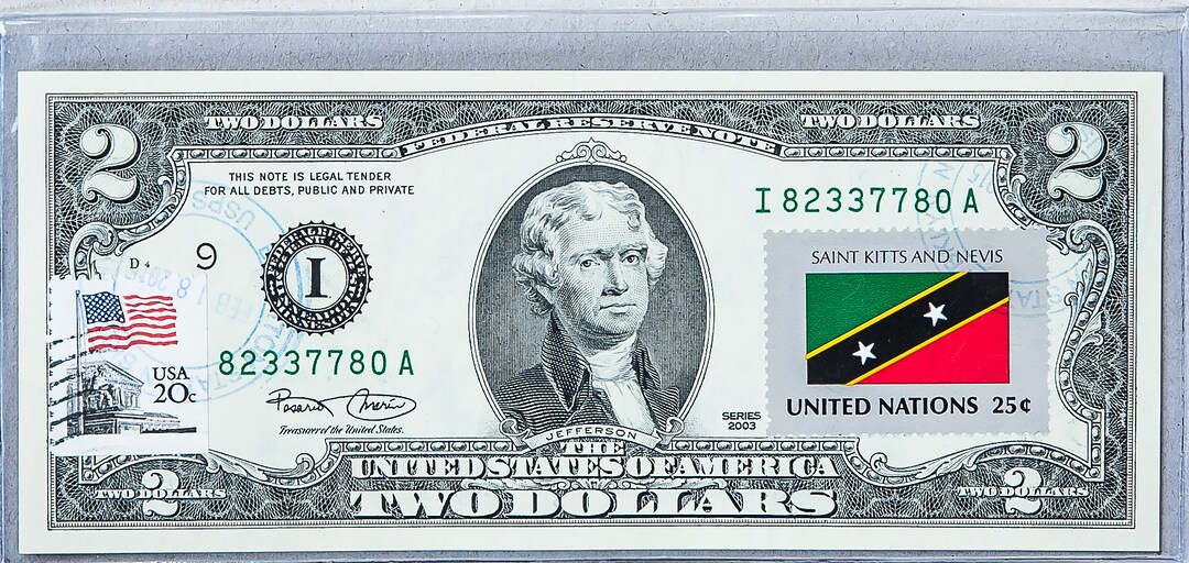 Currency Notes US *2 Dollar Bill *federal Reserve Bank *two Dollar ...
