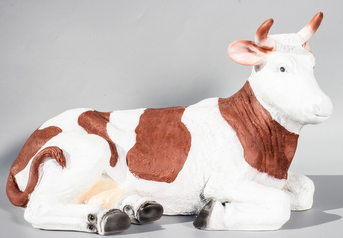 Cow Sculpture *farm Animal Statue *farmhouse Memorial Figurine *cattle ...