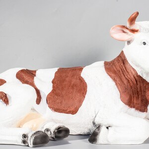 Cow Sculpture *farm Animal Statue *farmhouse Memorial Figurine *cattle ...