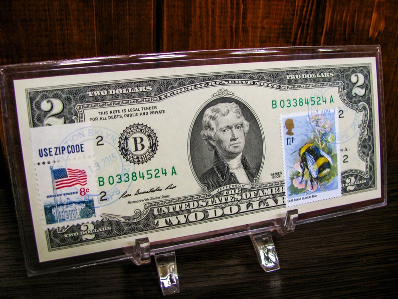 Two Dollar Bill paper Money US 2 Dollar Stamps federal - Etsy