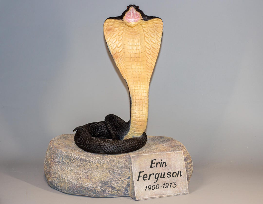 Wildlife Urn Adult Human Ashes *cobra Snake Cremation Memorial Statue ...