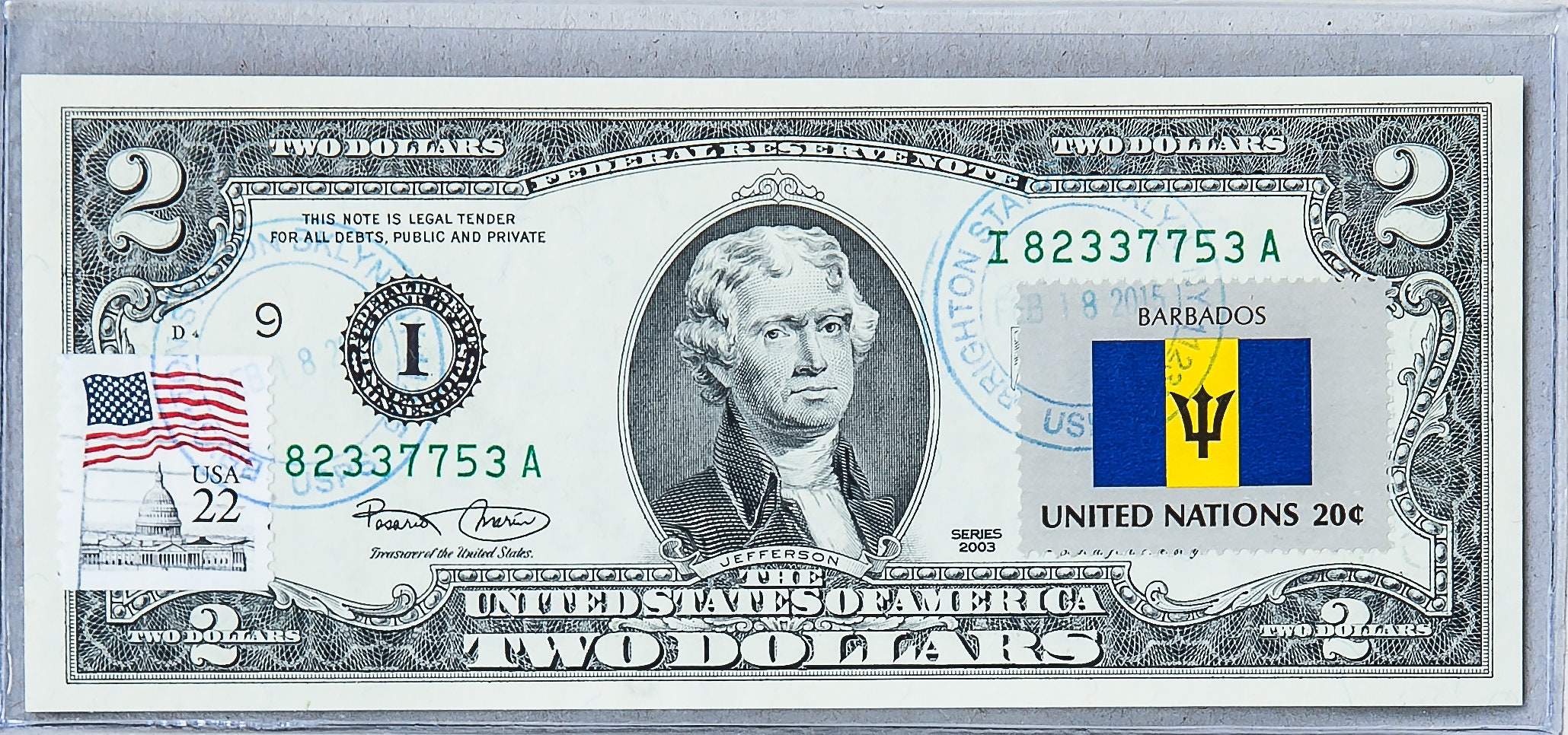 2 Dollar Bill Front And Back