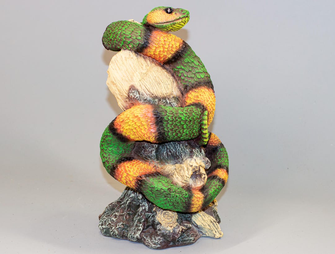 Rattlesnake Figurine *python Sculpture *snake Statue New Year Gifts ...