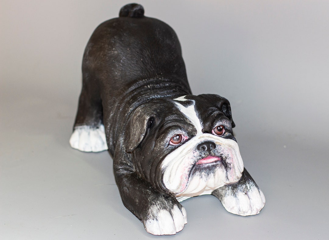 Cremation Urn Dog Ashes *english Bulldog Memorial Custom Paint *pet ...
