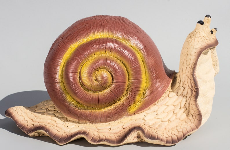 Snail Figurine garden Statue Animal wildlife Sculpture - Etsy