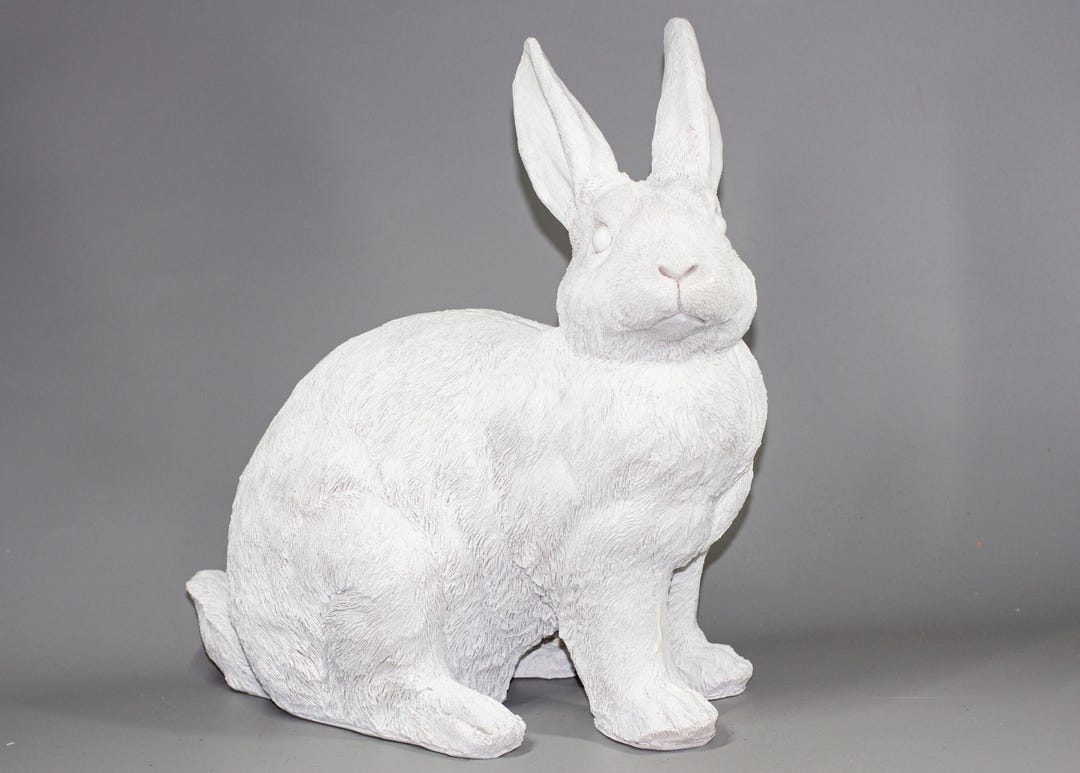 Bunny Statue Unpainted *rabbit Memorial Ready to Paint *funeral ...