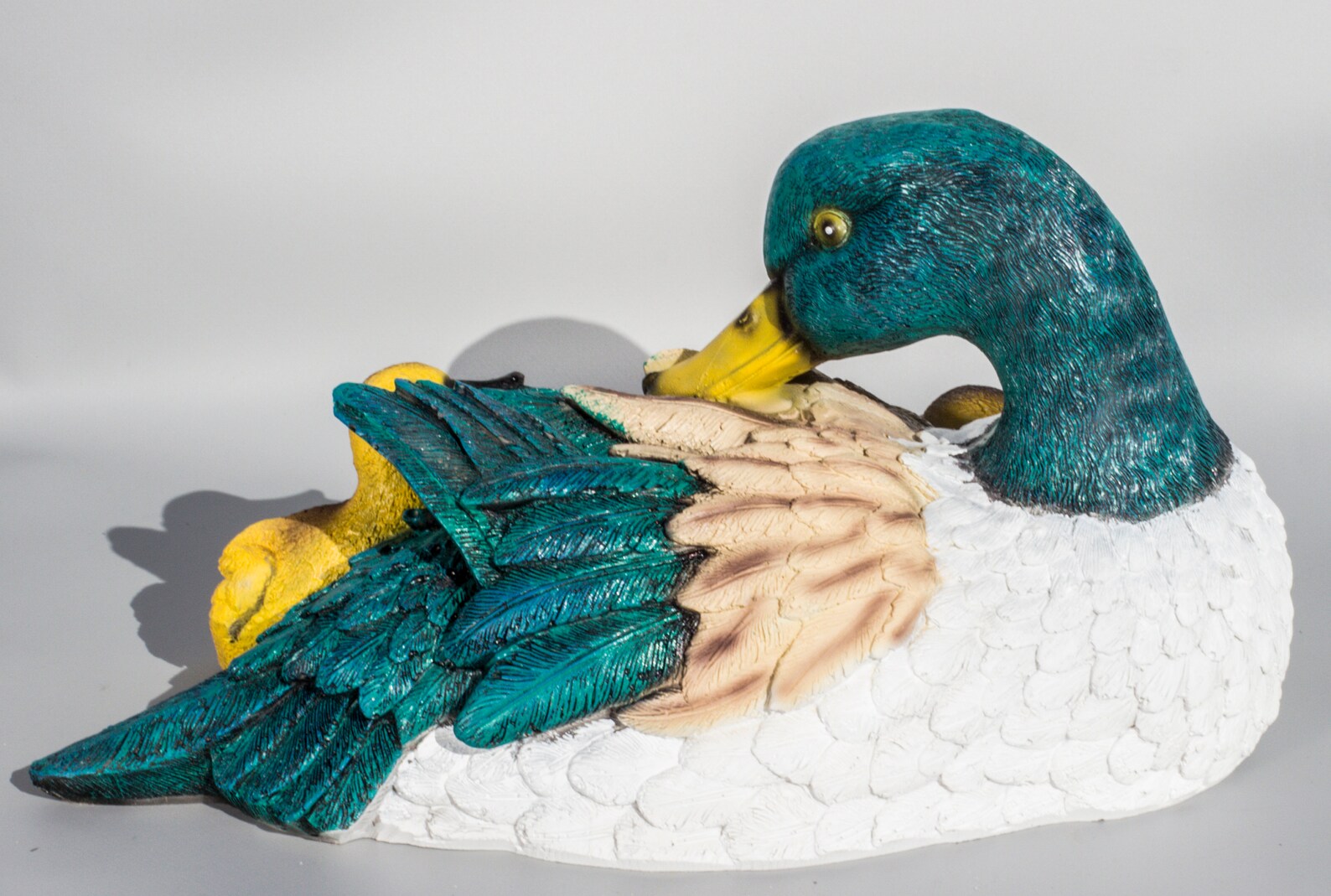 Mallard Duck Sculpture Garden Statue Bird Duckling Figurine | Etsy