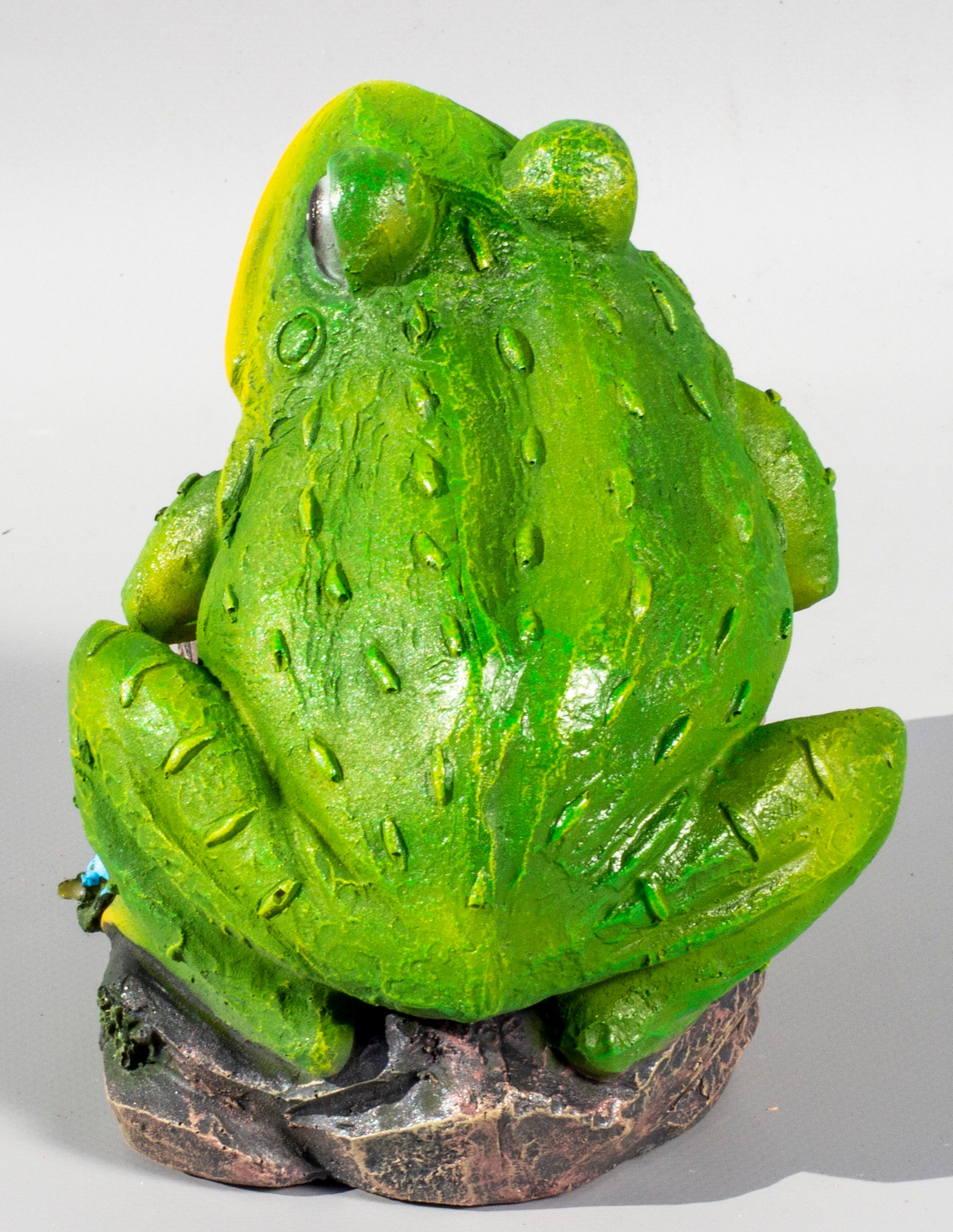 Frog on Rock *garden Statue Toad *wildlife Animal Figure *outdoor Back ...