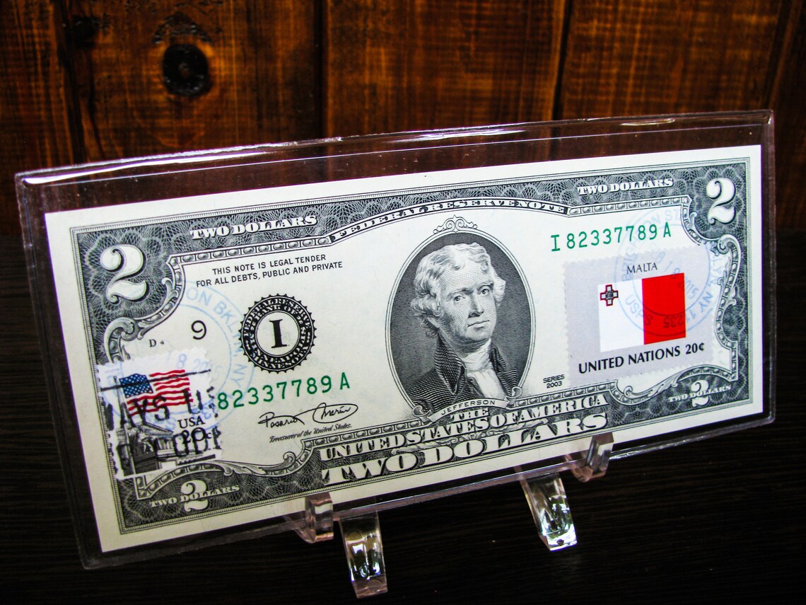 Federal Reserve Bank Note 2 Dollar Bill two Dollar Banknote - Etsy