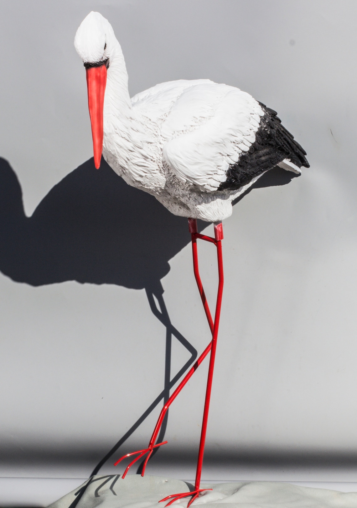 Stork Statue Large wildlife Sculpture coastal Decor Bird - Etsy