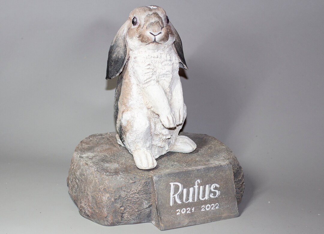 Unique Urn Lop Eared Rabbit *bunny Memorial Custom Paint *cremation ...
