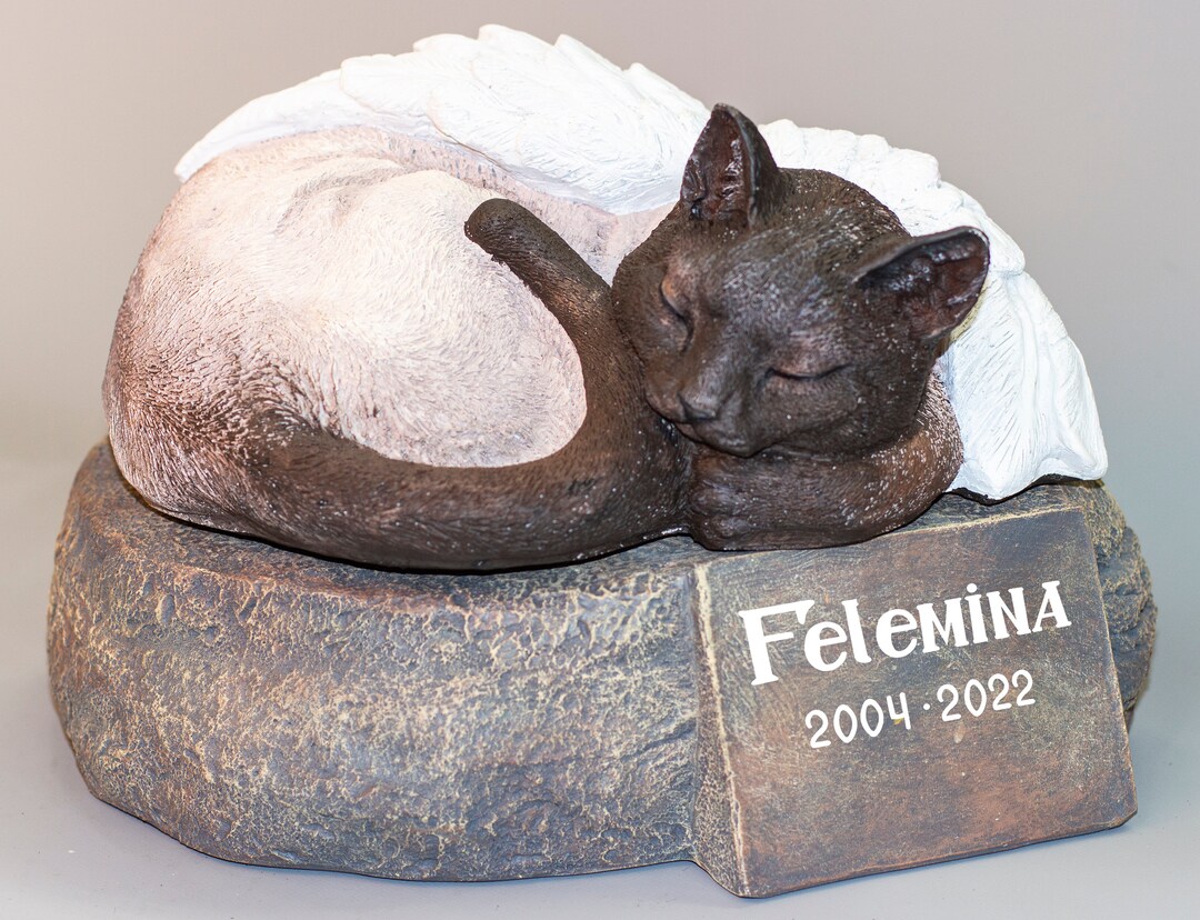 Siamese Cat Angel Wings cremation Urn Pet Ashes memorial - Etsy