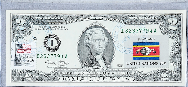 Two Dollar Note US 2 Dollar Bill paper Money Currency - Etsy