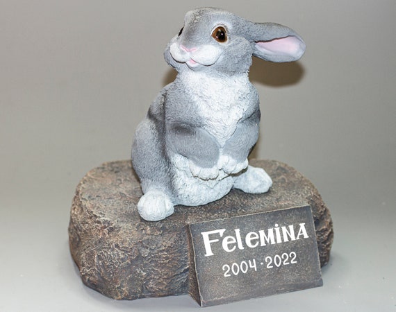 Bunny Rabbit Urn pet Memorial Headstone cremation Statue - Etsy