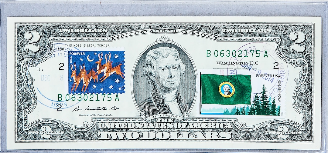 Two Dollar Note *US 2 Dollar Bill Stamped *banknote Gem Unc *hotel ...