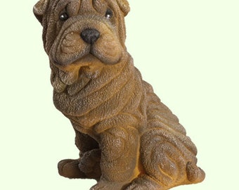 Shar Pei Garden Statue | Etsy