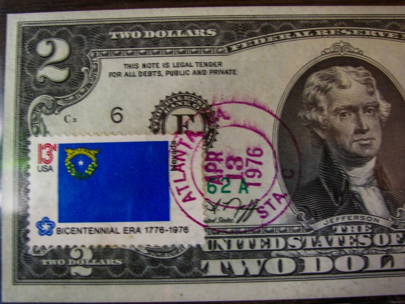 1976 Two Dollars Bills 2 Dollar Note Unc paper Money - Etsy