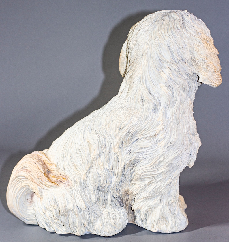 Bolonka Maltese Urn cremation Statue Pet Ashes dog Memorial - Etsy