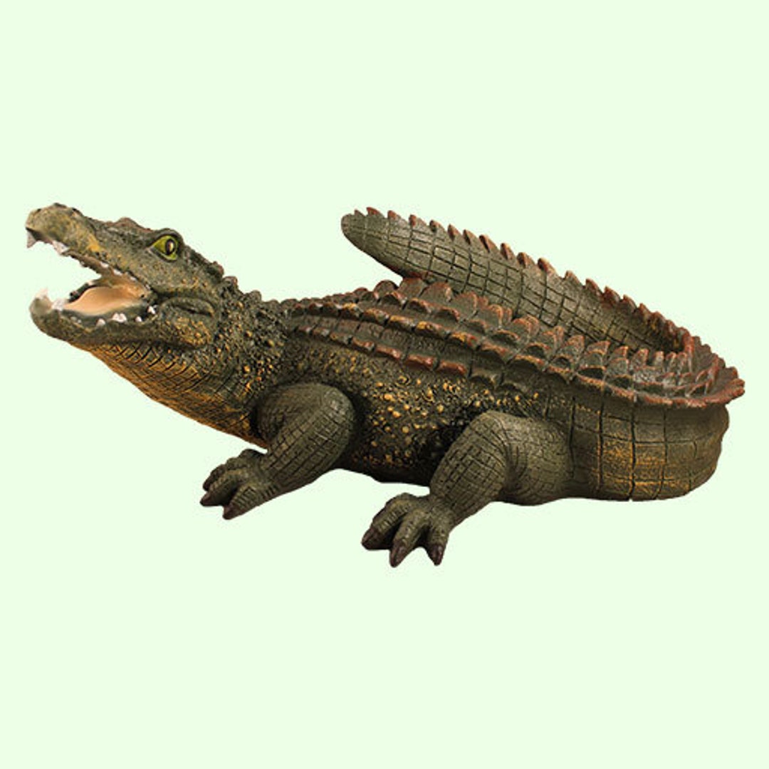 Crocodile Statue african Animal Sculpture reptile Lawn Decor alligator ...