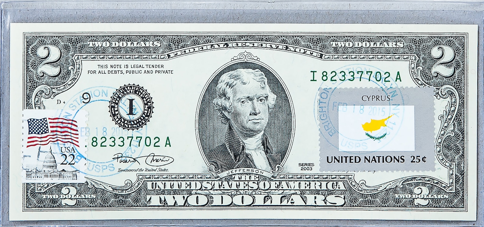 Two Dollar Stamps US 2 Dollar Bill paper Money federal - Etsy
