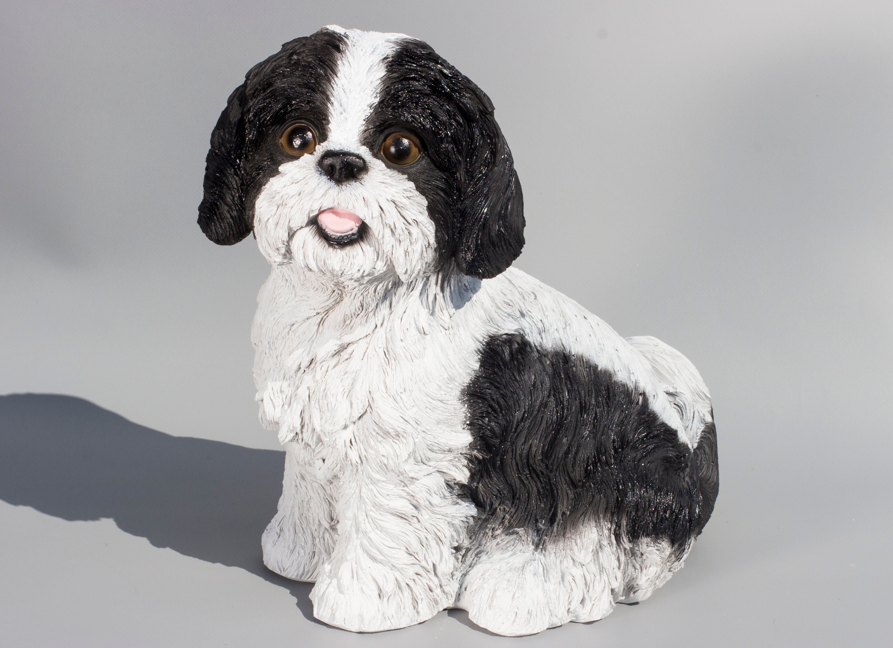 Shih Tzu Garden Statue *sitting Dog Figurine *sculpture Pet Loss ...