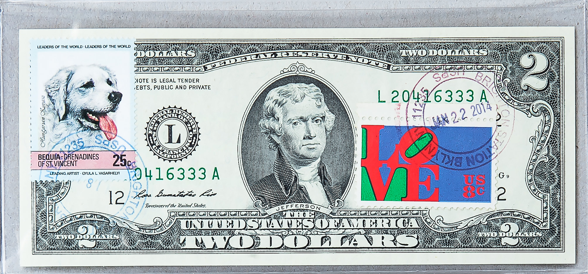 Paper Money US 2 Dollar Stamps two Dollars Bills federal - Etsy UK