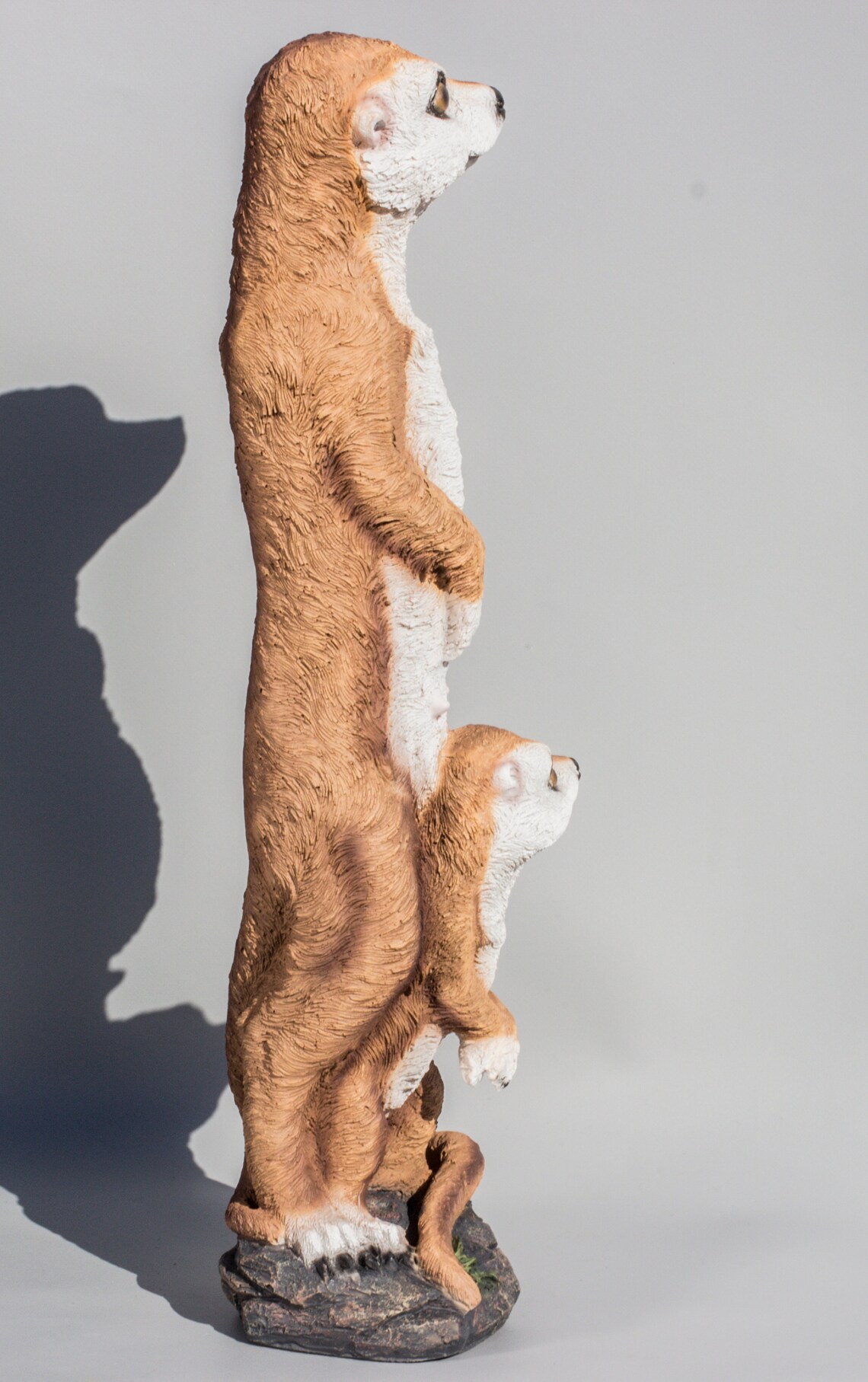 Meerkat Figurine mother and Baby Statue wildlife Sculpture - Etsy