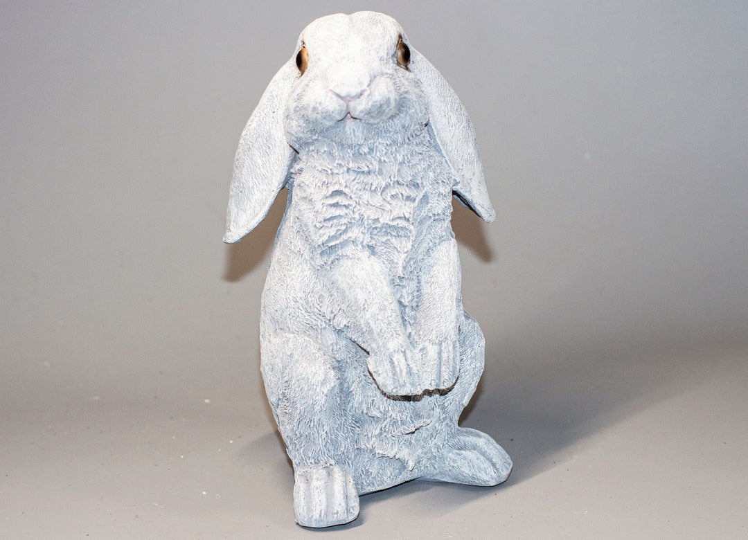 Lop Eared Bunny Figurine *rabbit Statue Garden *pet Loss Memorial ...