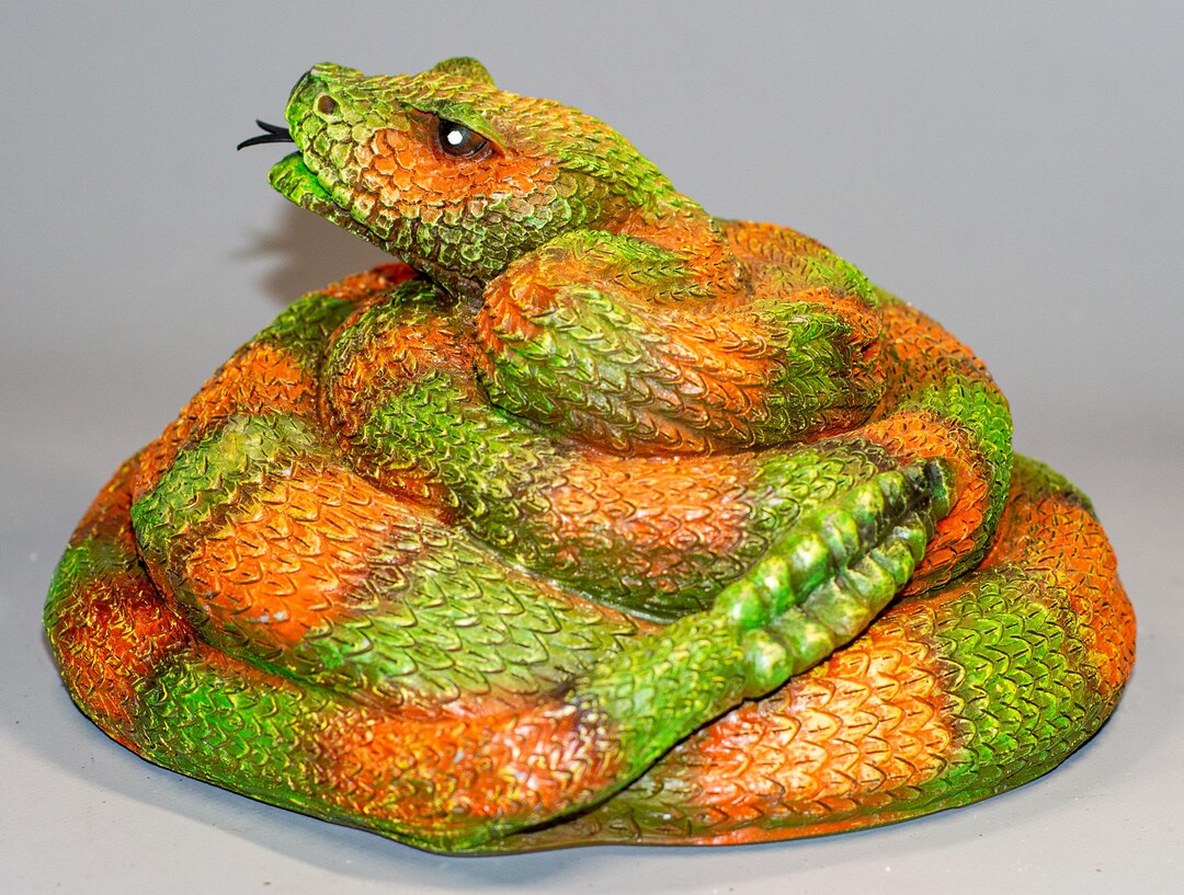 Snake Coin Bank *serpent Statue Feng Shui Decor *money Pot Cash Holder ...