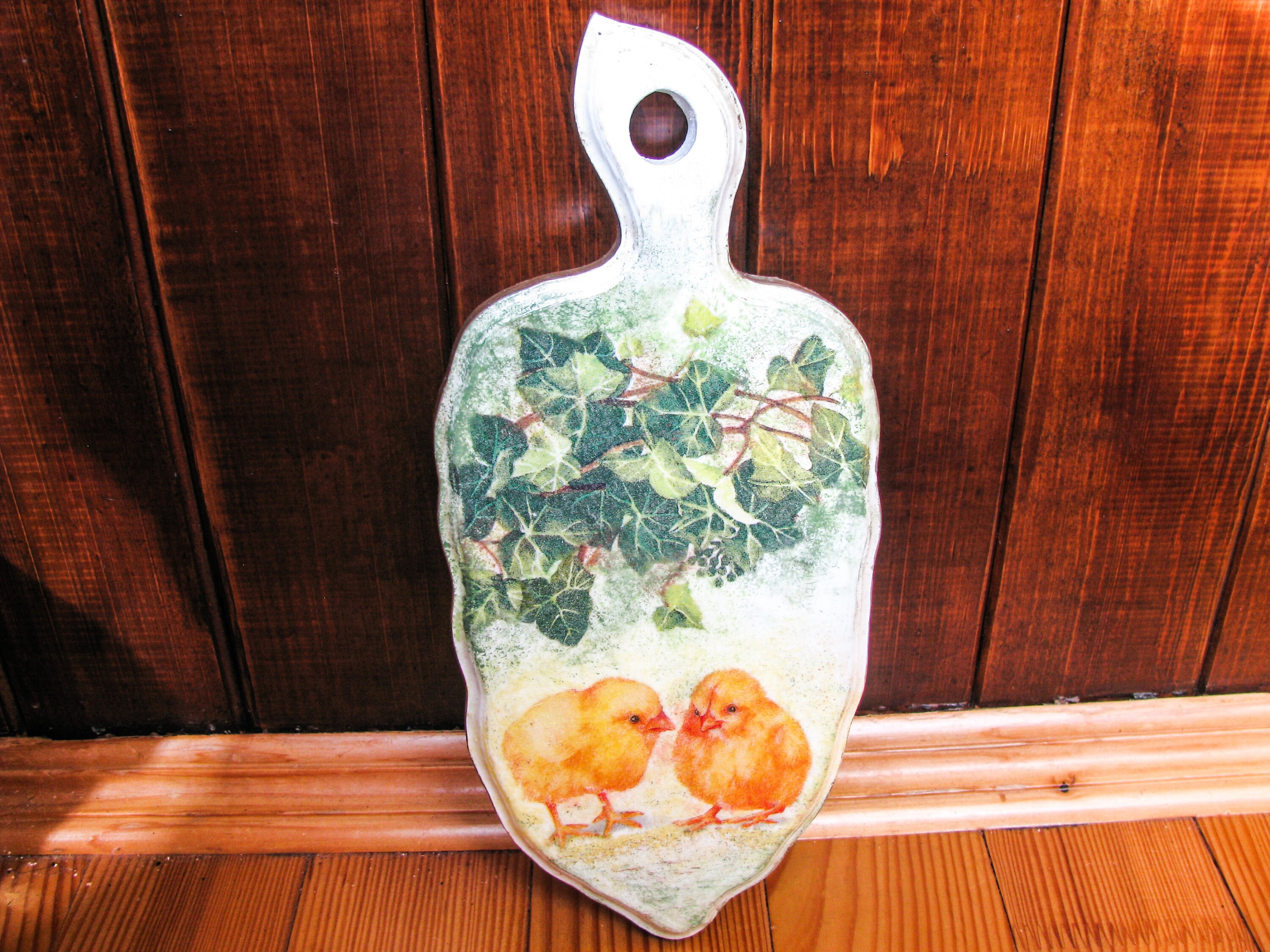 Kitchen Craft Wooden Cutting Boards Round Wooden Decoupage Craft ...