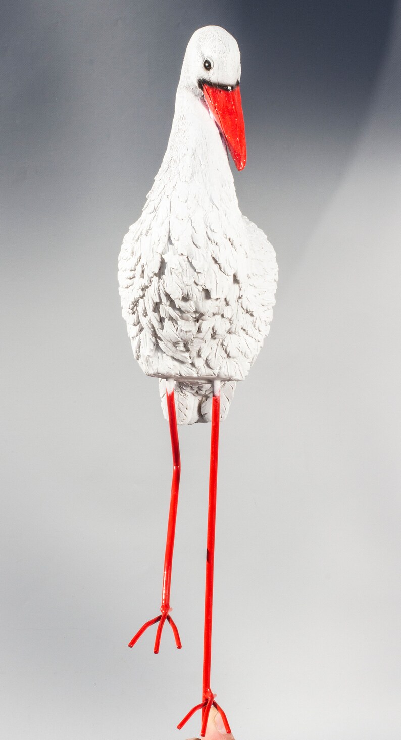 Stork Figure garden Sculpture Bird wildlife Statue Outdoor | Etsy