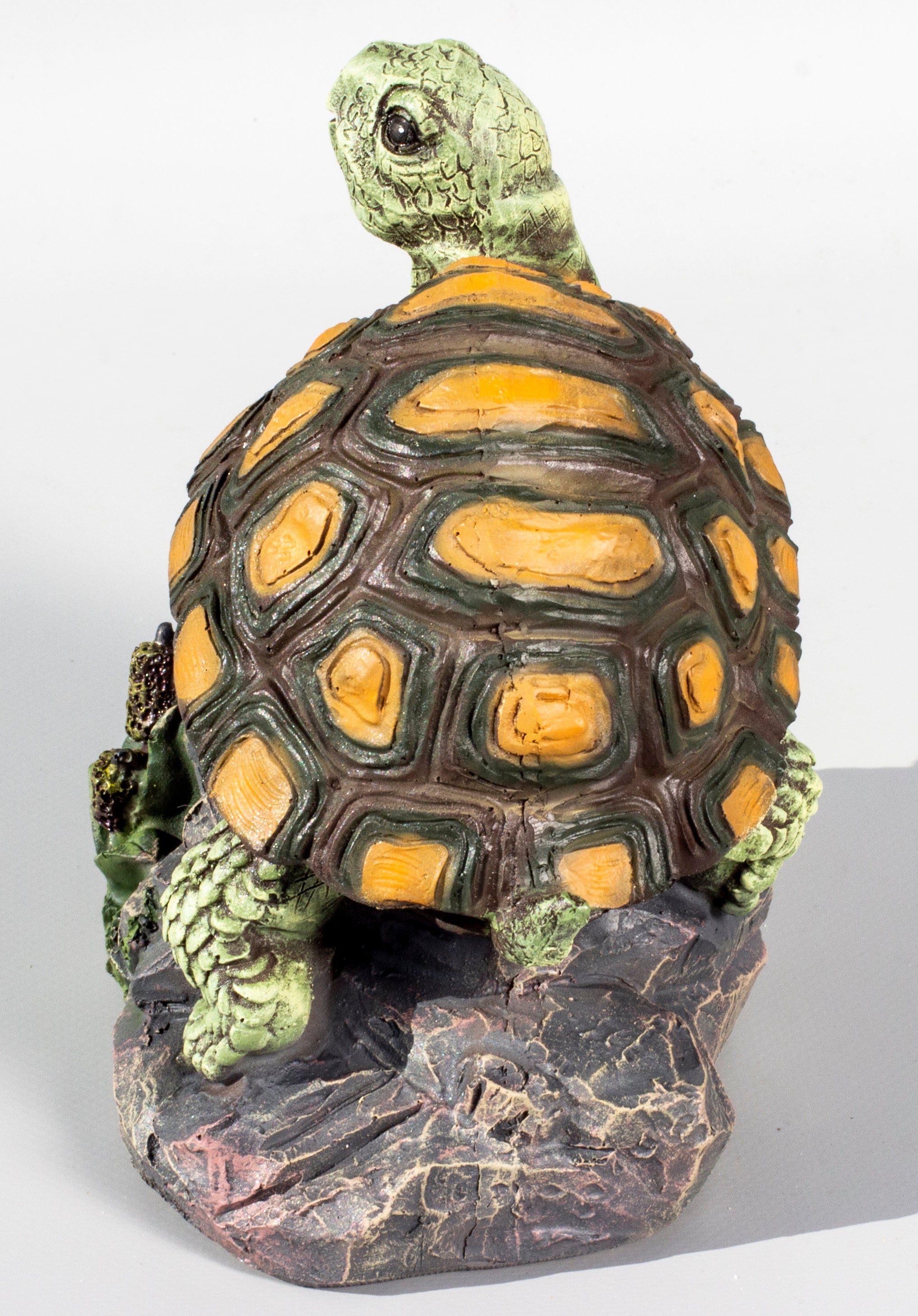 Tortoise Statue turtle on Rock wildlife Sculpture garden - Etsy