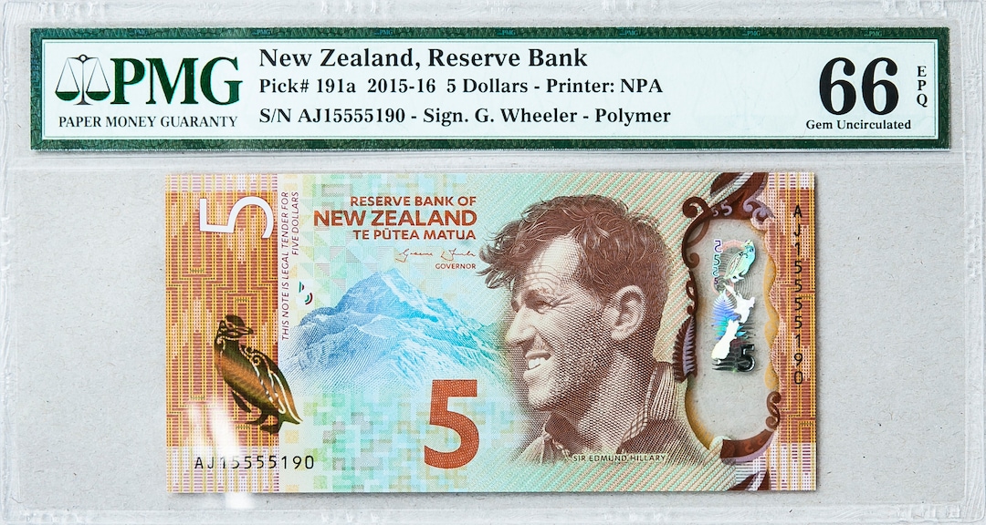 New Zealand Banknote *banknote Polymer *PMG Certificate *paper Money ...