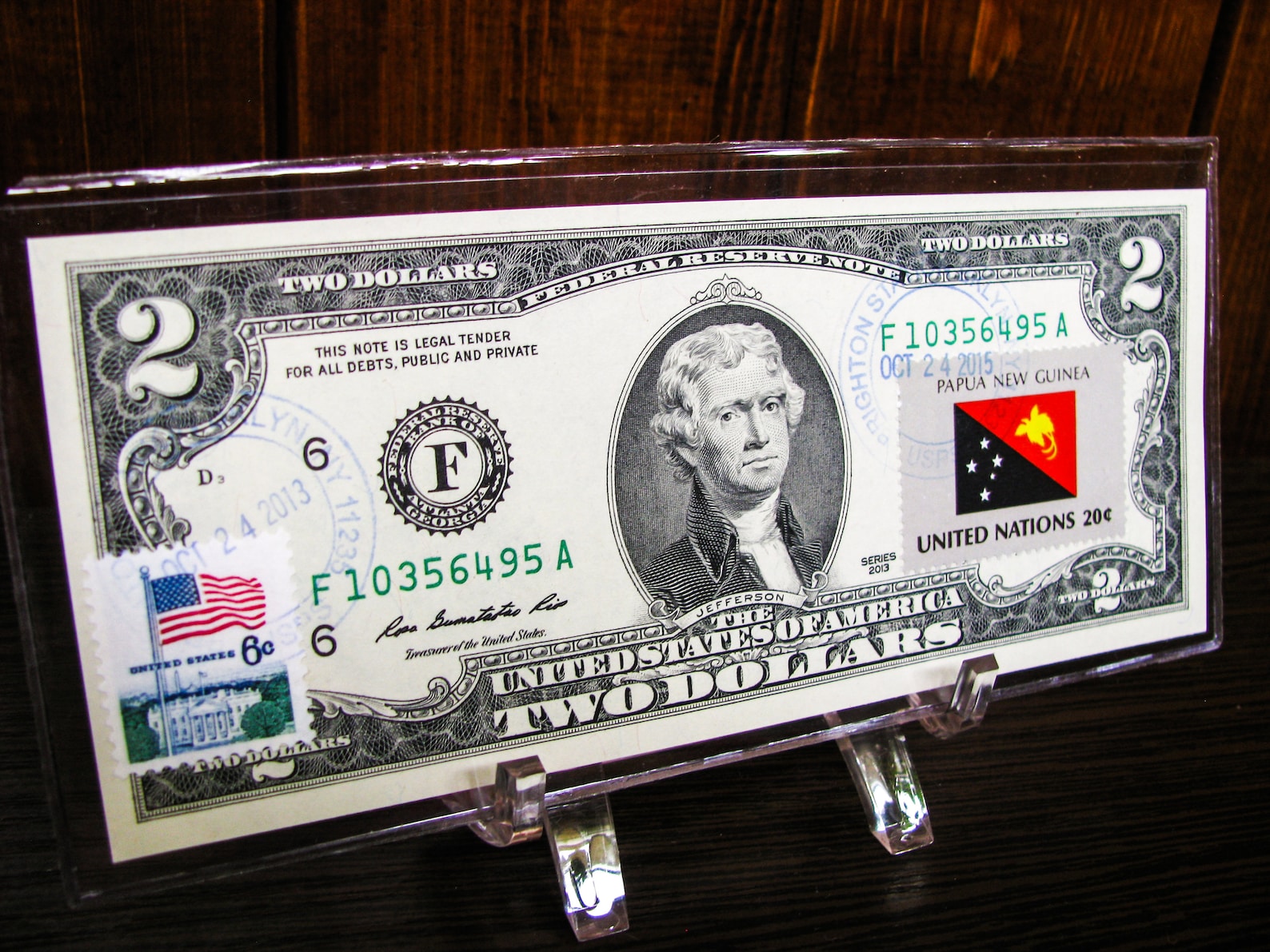 Two Dollar Stamps US 2 Dollar Bill paper Money Currency Gem - Etsy